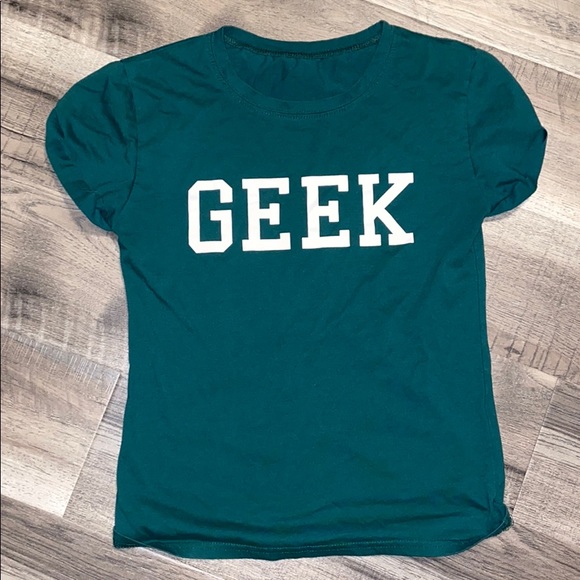 Tops | Green Geek Graphic Tee | Poshmark
